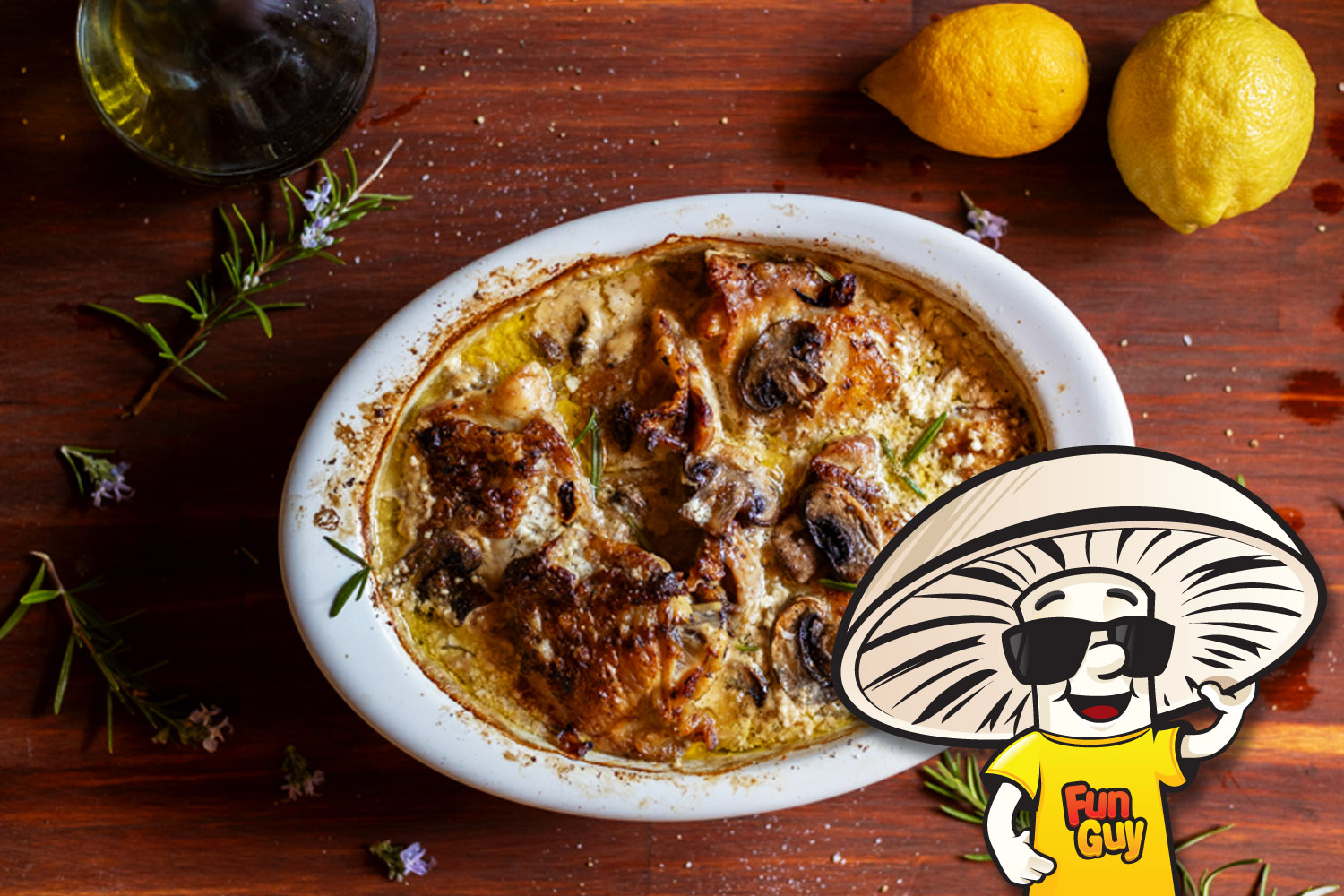 FunGuy Mushrooms FunGuy's Creamy Rosemary Chicken and Mushrooms ...
