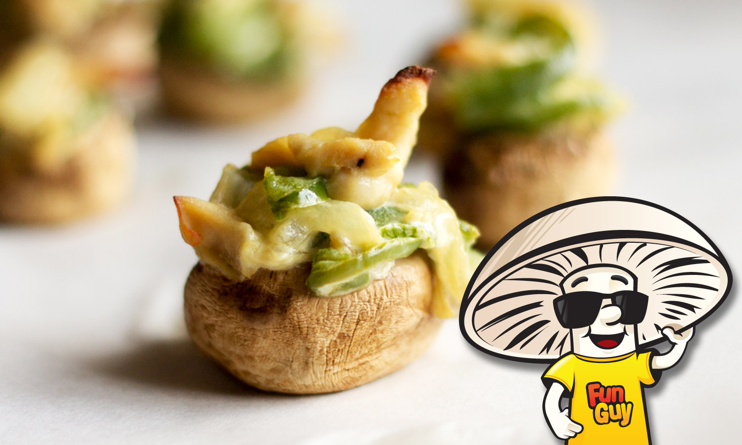FunGuy Mushrooms Chicken Cheese 'Steak' FunGuy Stuffers - FunGuy Mushrooms