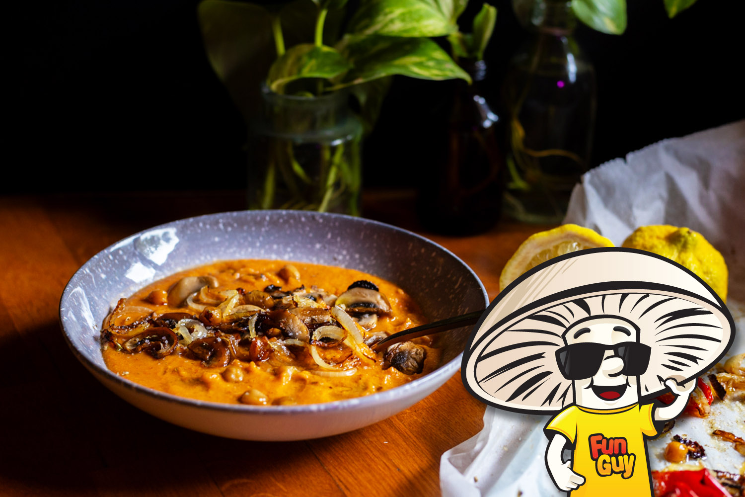 FunGuy Mushrooms FunGuy's Roasted Garlic and Red Pepper Chickpea Soup ...