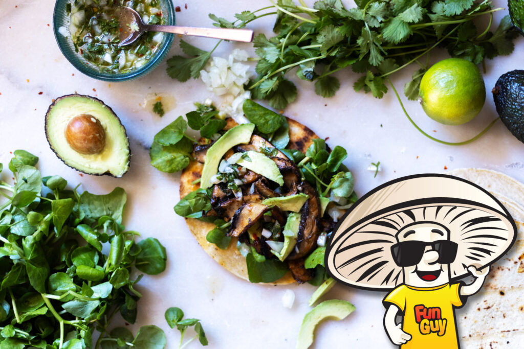 FunGuy Mushrooms FunGuy’s Portobello and Watercress Tacos - FunGuy ...