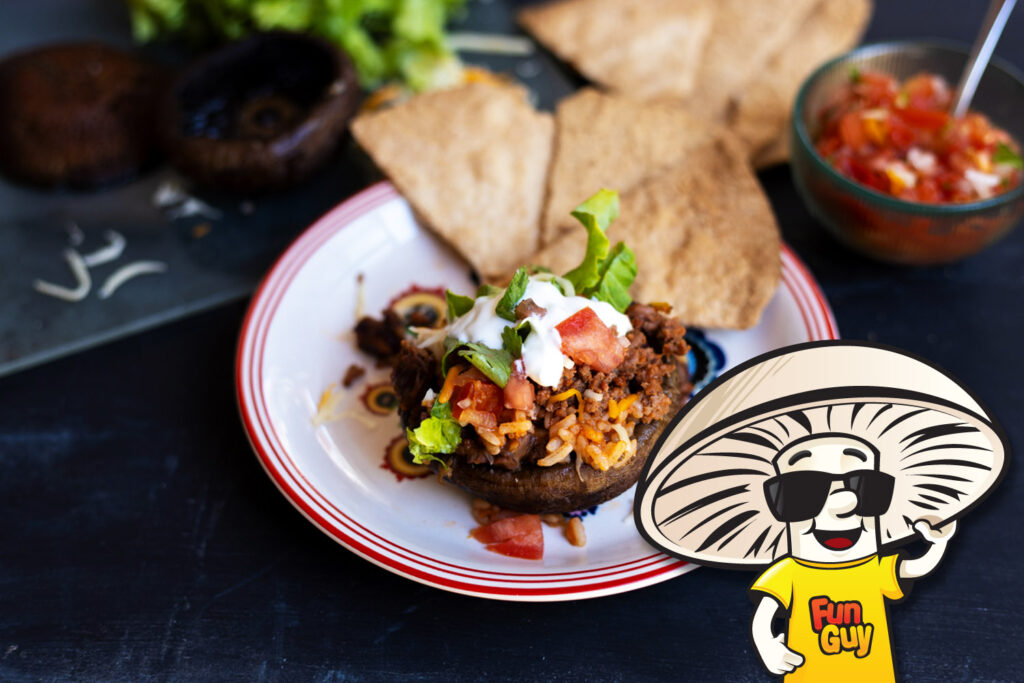 FunGuy Mushrooms FunGuy’s Taco Salad Portobellos - FunGuy Mushrooms