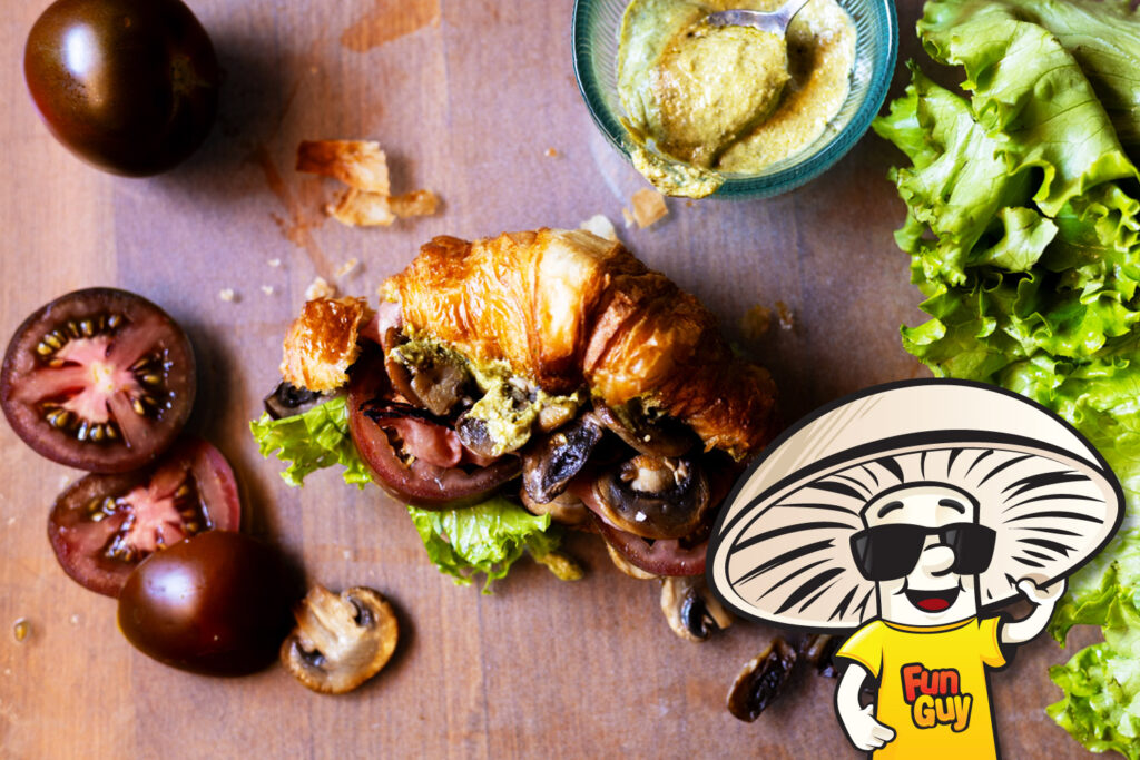 FunGuy Mushrooms FunGuy’s Ham Tomato Pesto Croissant Sandwiches ...
