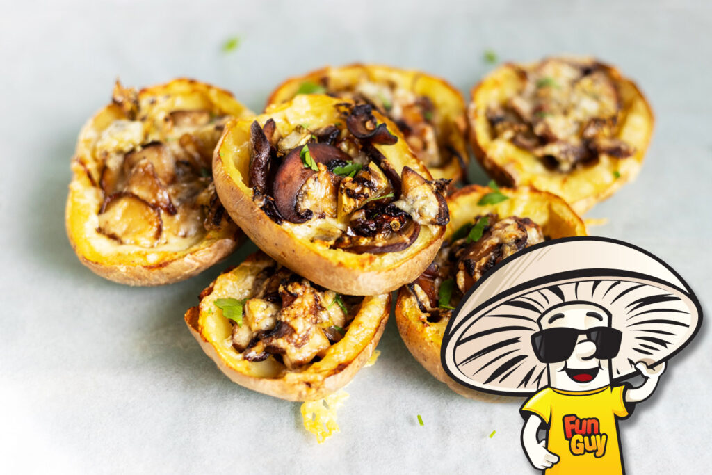 FunGuy Mushrooms FunGuy’s Mushroom Cheddar Potato Skins - FunGuy Mushrooms