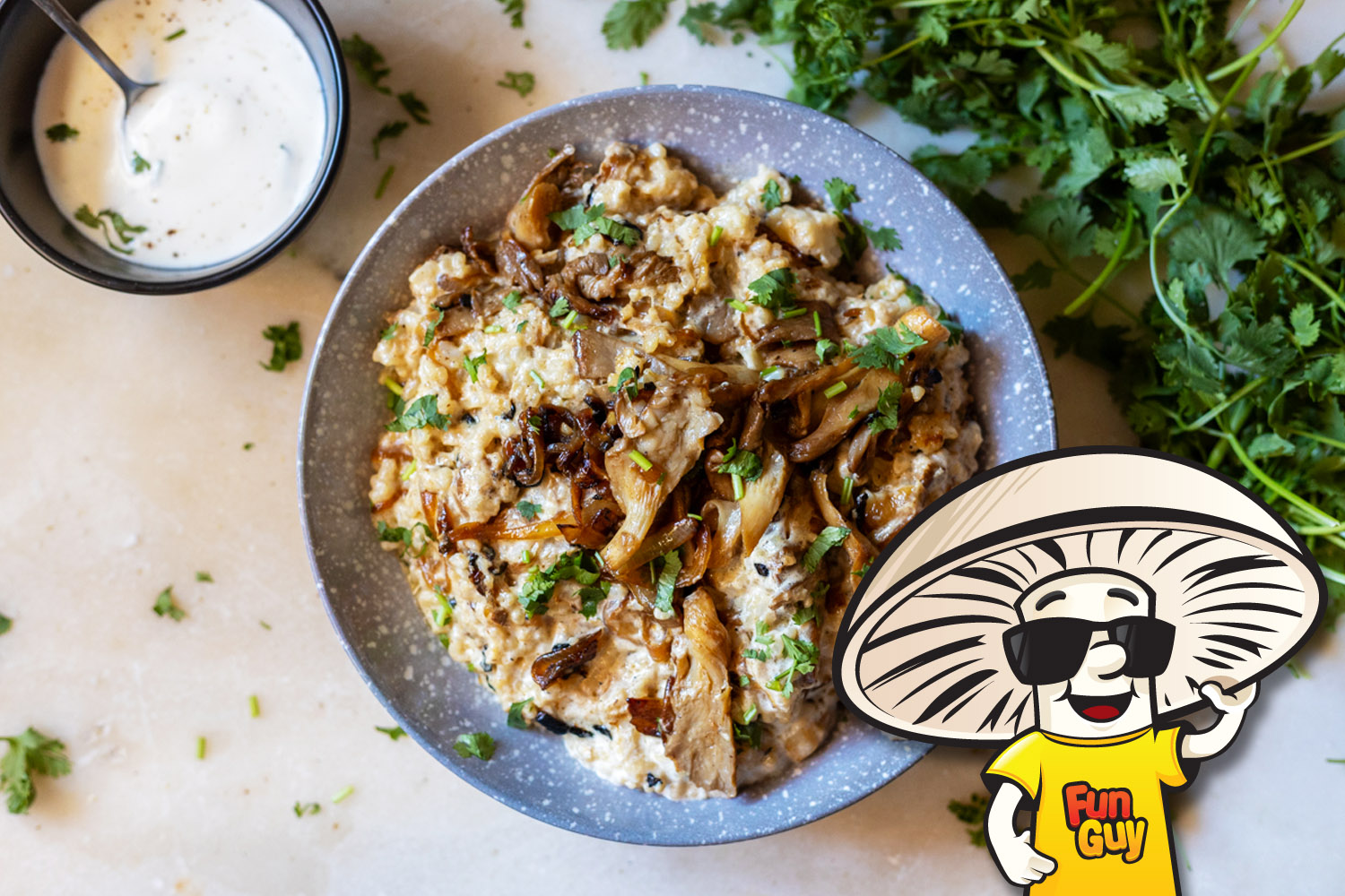 FunGuy Mushrooms FunGuy's Creamy Caramelized Onion Oyster Mushroom ...