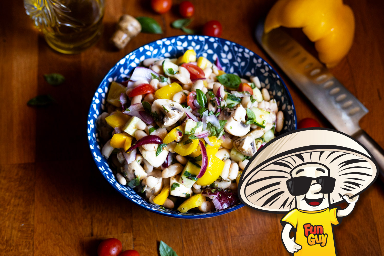 FunGuy Mushrooms FunGuy’s Lemon and Herb Marinated Bean Salad - FunGuy ...