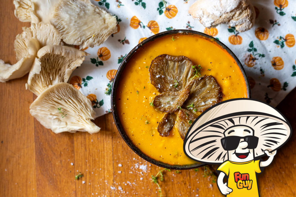 FunGuy Mushrooms FunGuy's Autumn Roasted Pumpkin Soup and Oyster ...